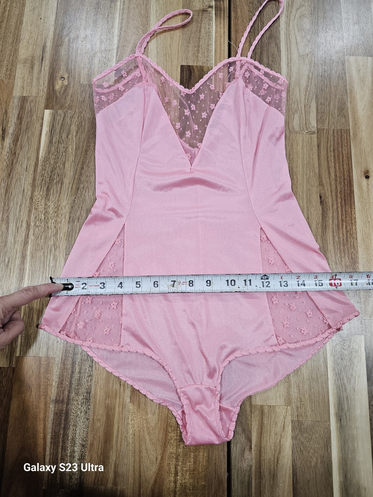 vintage rene lingerie teddy/lingerie/bodysuit Pink Wi… - Gem