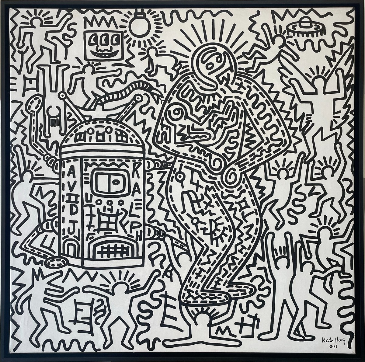 Keith Haring Graffiti Black And White Introduction To Art In Transit