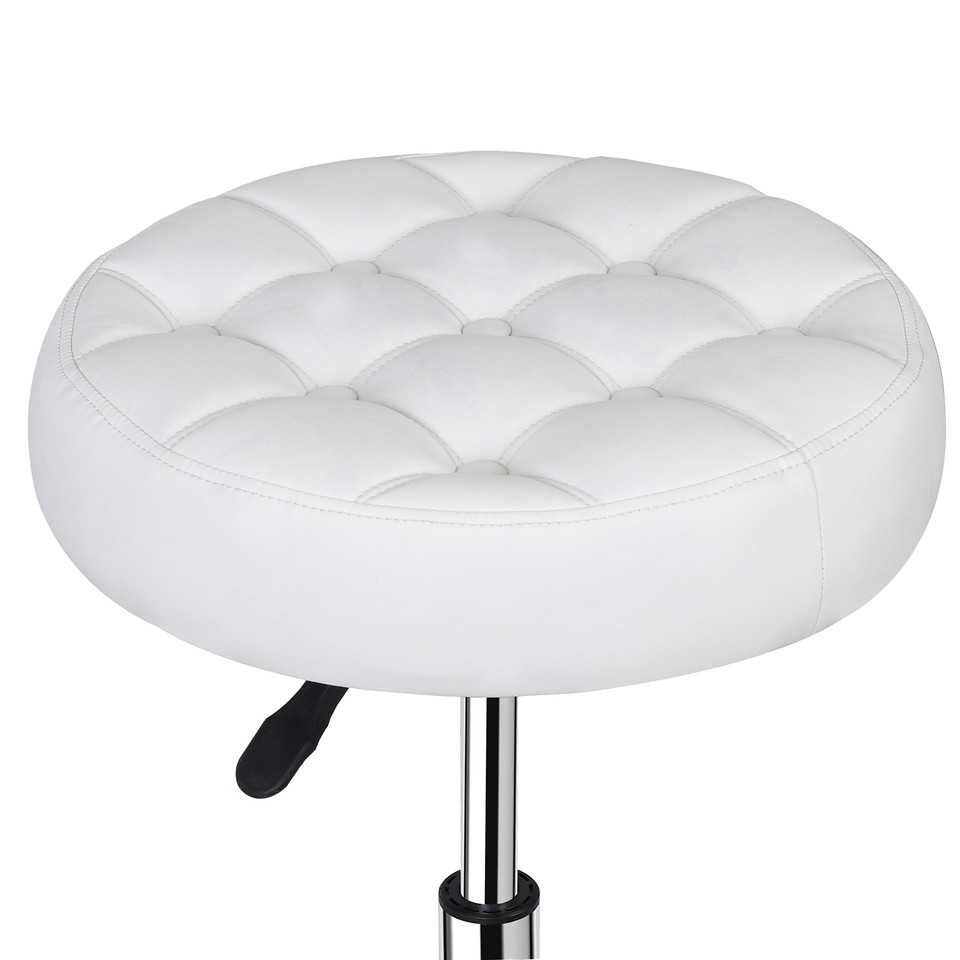4PCS Round Vanity Stool Chair Adjustable 360°Swivel Makeup Ottoman for ...