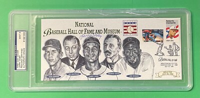 LARRY DOBY FIRST DAY COVER SIGNED AUTOGRAPH PSA/DNA AUTO GRADE 9 ...