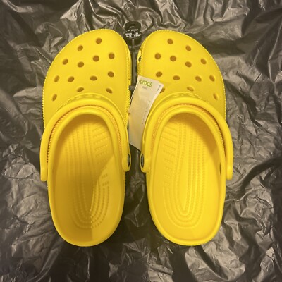 Classic Crocs Clogs - Lemon Yellow - Unisex - M-6 / W-8- NEW - 10001 ...