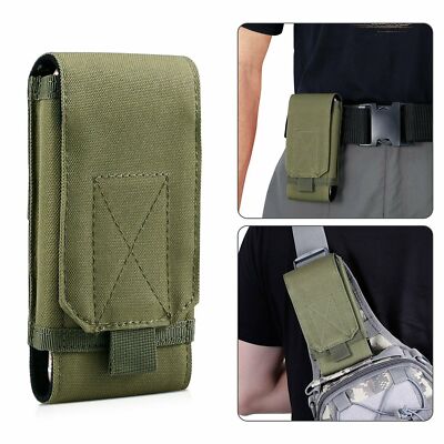 Tactical Molle Cell Phone Case with Belt Clip Loop Holster Pouch Carry ...