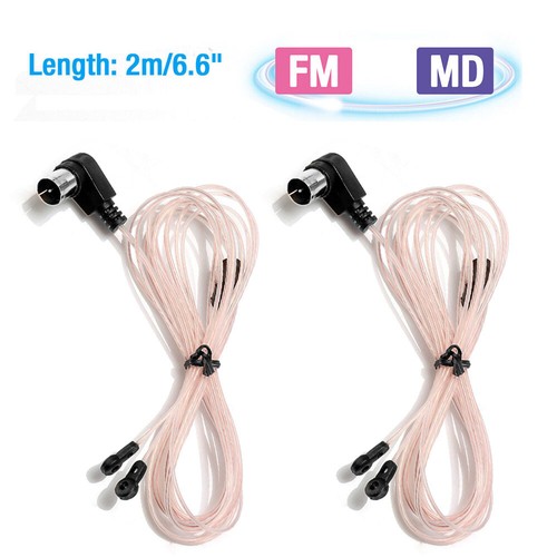 2pcs FM Antenna 75 Ohm F Type Male Plug For Home Radio Stereo Receiver ...