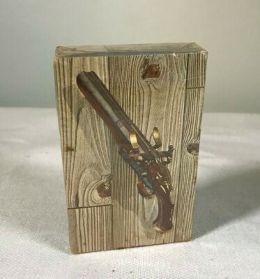 Authentic Vintage Pistol Playing Cards Stardust Gun Tools wood New ...