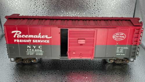 Vintage Atlas O Gauge Boxcar NYC Pacemaker Red Gray 10.5" Austria Made ...