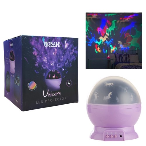LED Projector Unicorn Ceiling Wall Night Light Dream Rotating ...