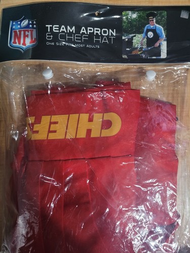 NFL Kansas City Chiefs Chef Hat and Set NFL Apron, Team Color, One Size ...