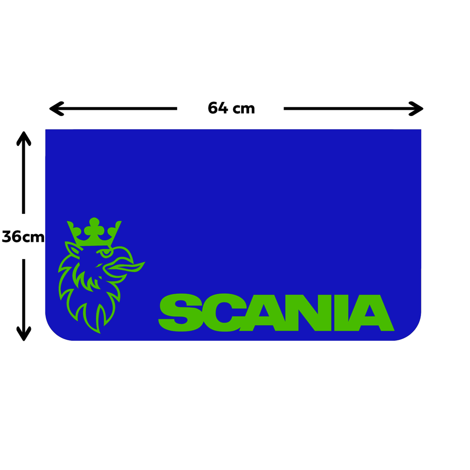 SCANIA Lorry HGV Truck Mudflaps 36 x 64 cm Blue PVC Mud Flaps with ...
