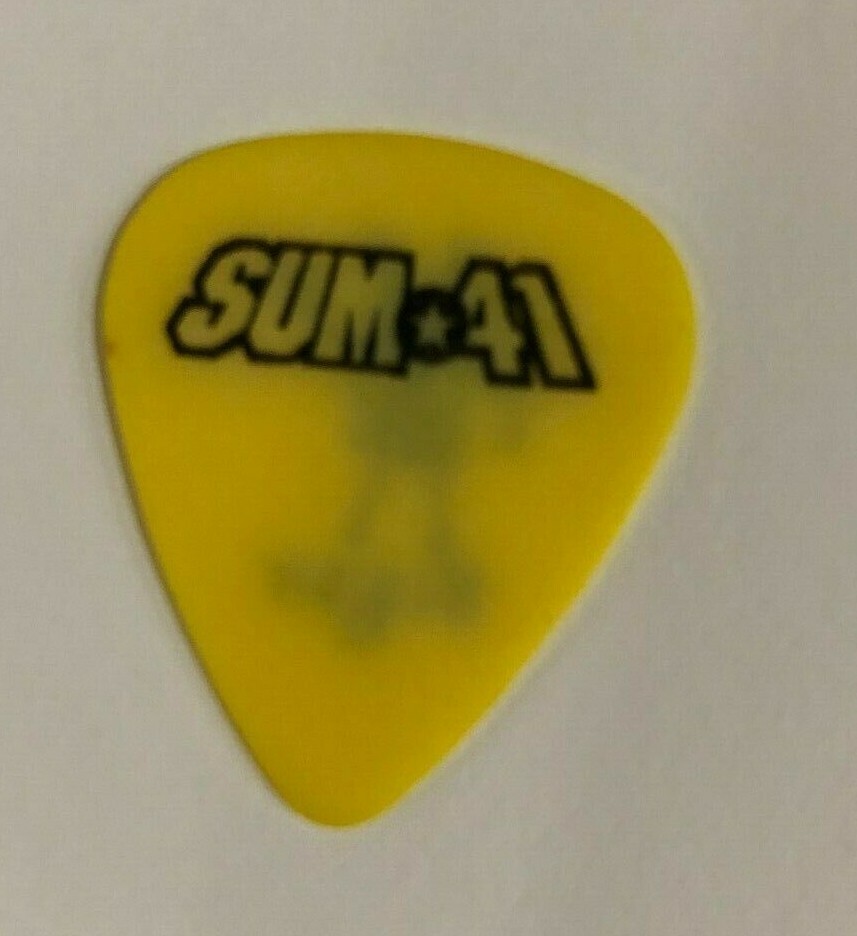 Sum 41 Deryck Whibley Bizzy D Guitar Pick Yellow RARE Vintage | eBay