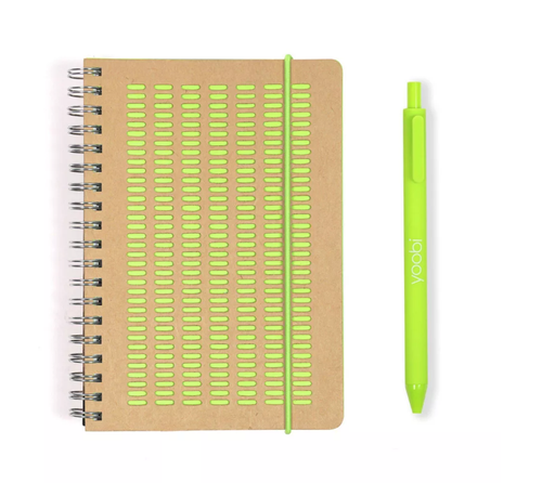 Target. Yoobi Evolve Journal 4.5"x6.5" Spiral with Pen Lime Green Kraft ...