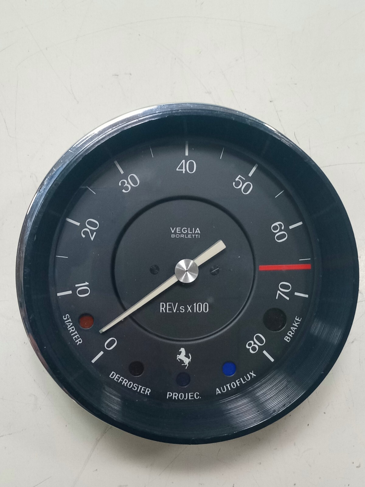 Ferrari 330 Tachometer RPM Gauge_Veglia_Chrome Bezel_Made in Italy ...
