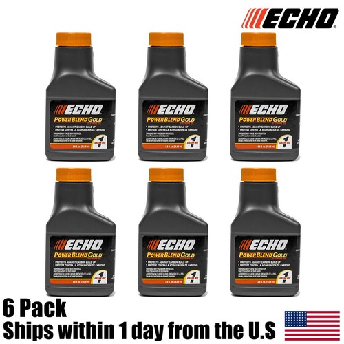 (6) Echo Oil 2.6 oz Bottles 2 Cycle Mix For 1 Gallon Power Blend ...