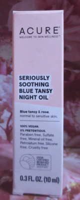 Acure Seriously Soothing Blue Tansy Night Oil 10mL Trial/Travel Sz NEW IN BOX | eBay