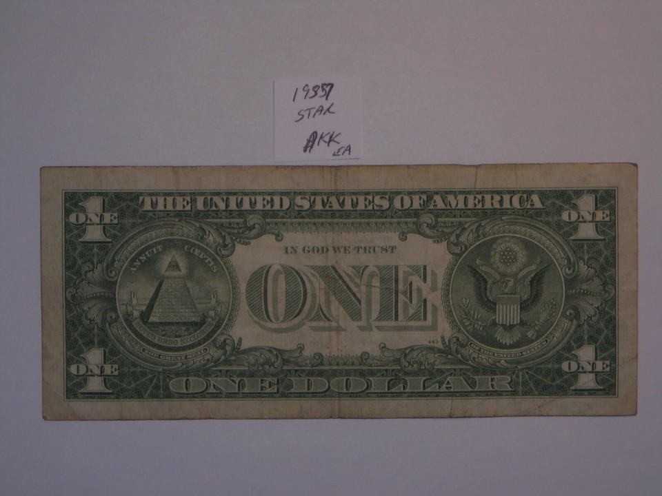 $1 DOLLAR 1957-B LOT OF STAR NOTE ONE DOLLAR BILL BLUE SEAL SILVER ...