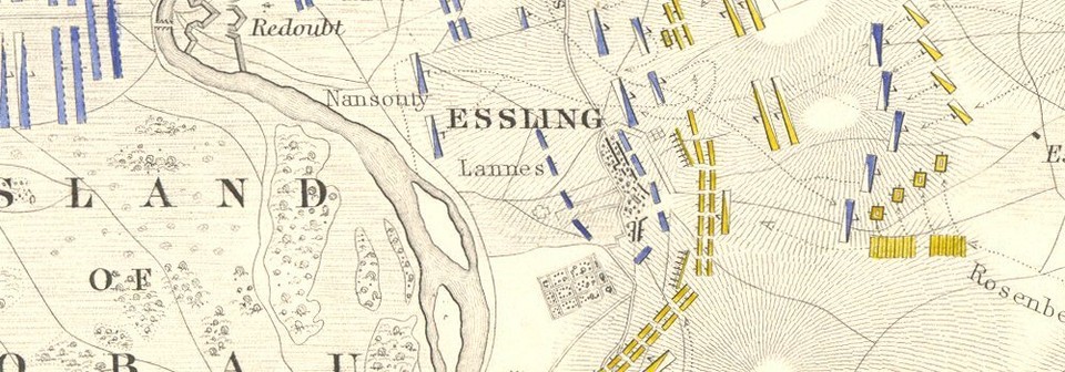 BATTLE OF ASPERN OR ESSLING. 21- 22nd May 1809 - sheet 1. Austria 1848 ...