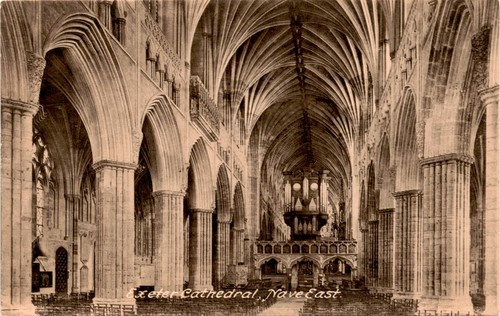 Exeter Cathedral, Nave Cast, F. Frith & Co., Ltd., Reigate, Postcard | eBay