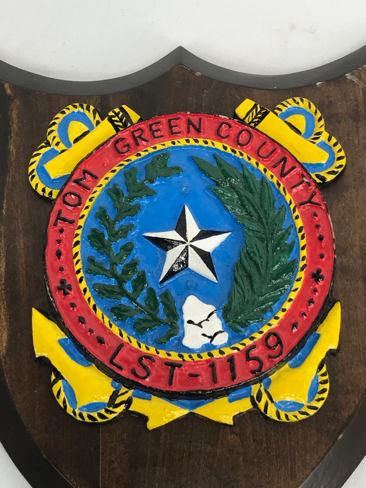 Vintage USS Tom Green County LST-1159 Plaque | eBay
