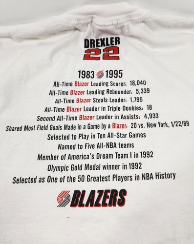 Vtg Clyde Drexler T Shirt 2001 Clyde Drexler Number Retire Portland ...