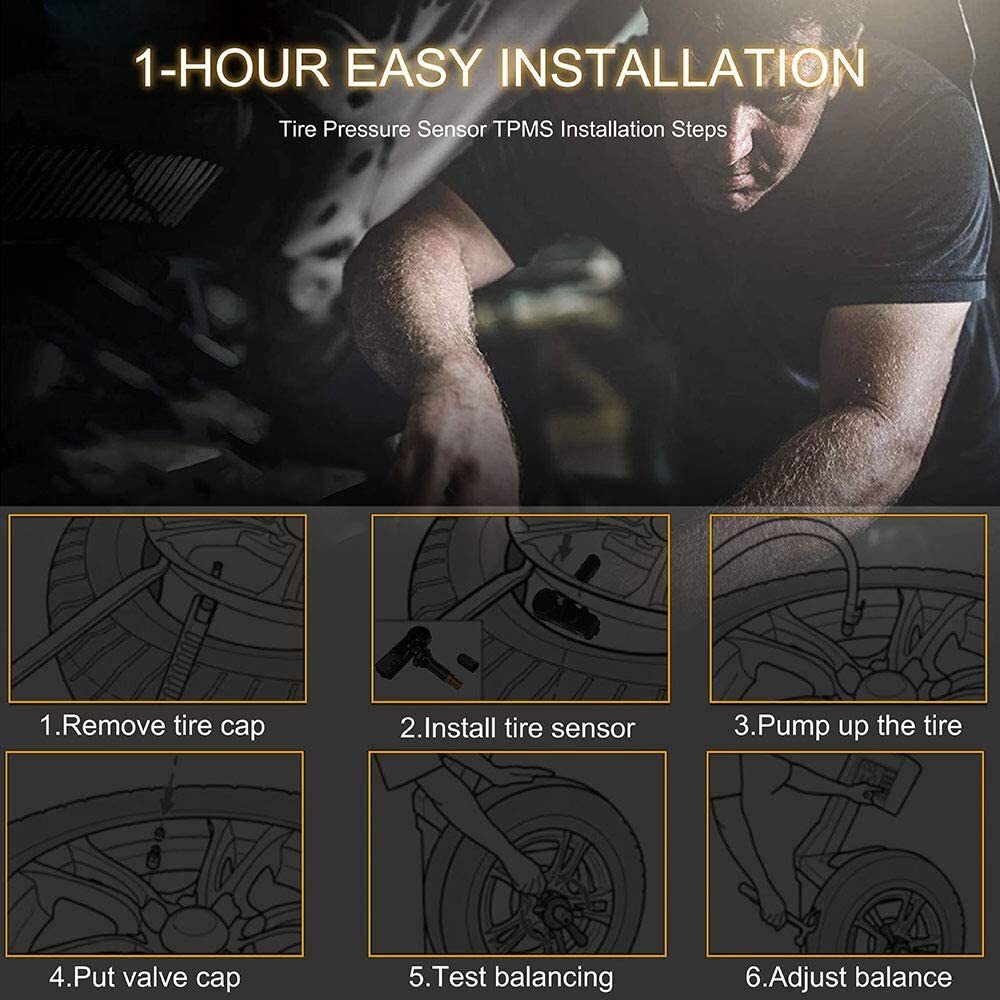 (4PCS) *NEW FOR FORD ML3T-1A180 TIRE PRESSURE MONITORING SENSOR TPMS 68 ...