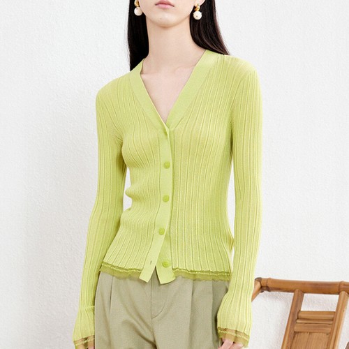 Spring Sweater Knitted Cardigan Casual Women Top Thin Long-sleeved ...
