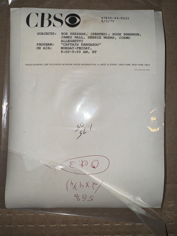 CBS Press Photo Captain Kangaroo Cast Bob Keeshan Debbie Weems James ...