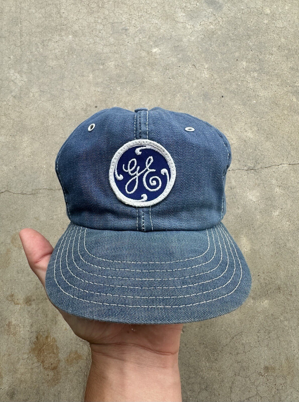 GE General Electric Hat Denim Patch Snapback Made In … - Gem