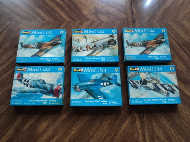 Lot of (6) Revell Mini 1/144 Model Kits Various , New In Box, Free ...