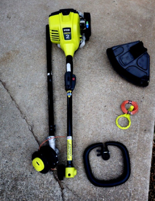 Ryobi 2-Cycle Gas String Trimmer 25cc Full Crank Weed Eater Straight ...