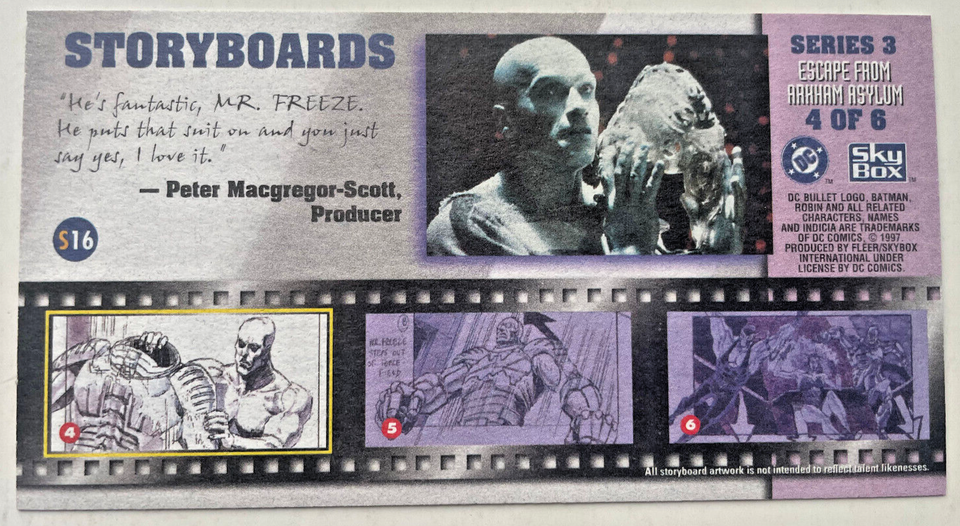 1997 Skybox Batman & Robin Widevision Storyboards #S16 Escape From ...