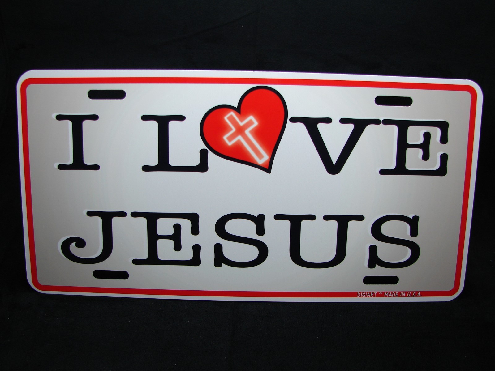 JESUS CHRIST METAL LICENSE PLATE. CHRISTIAN HOLY CROSS RELIGIOUS ...
