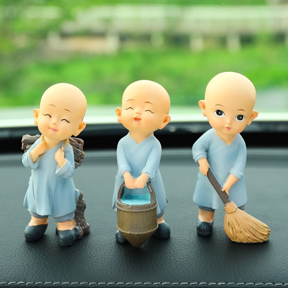 Monk Cute Resin Monk Ornaments Colorful Monk Car Decorative Ornaments ...