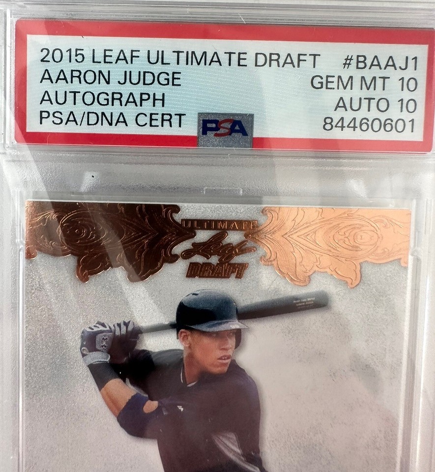 2015 Leaf Aaron Judge Ultimate Draft PSA 10 AUTO 10 GEM MT RC ROOKIE ...