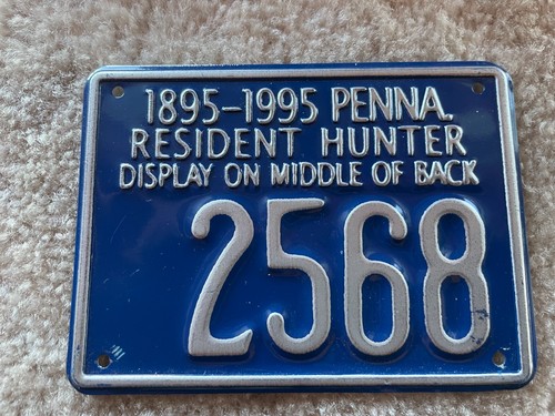 Pennsylvania PA 1895-1995 100th Anniversary Resident Hunter Hunting ...