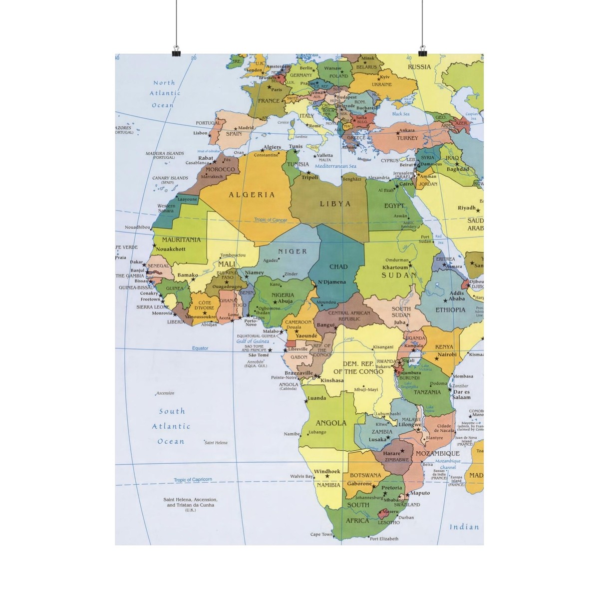 Póster Del Mapa De áfrica Free Vector | Flat Africa Map Infographic