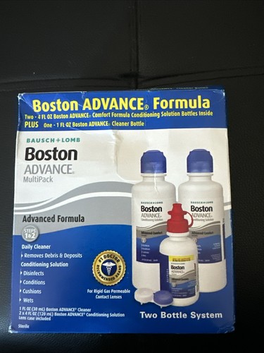 Bausch & Lomb Boston Advance Multi-Pack Step 1 & 2 Cleaner, 2x4oz + 1oz ...