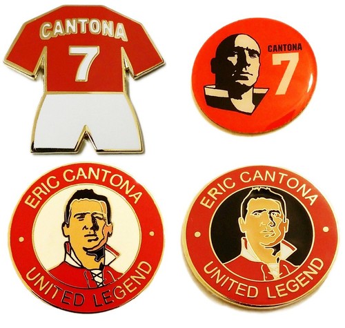 United Badge Selection Eric Cantona Legend of Manchester Lapel Pin Gift ...