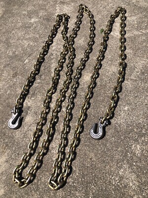 CAMPBELL 0513574 5/16" X 20' GRADE 70 BINDER CHAIN, W/CLEVIS GRAB HOOKS ...