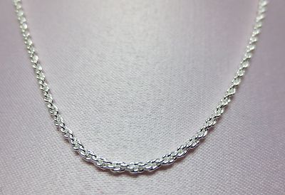 16-30 INCH STERLING SILVER PLATED 1.8MM SOLID ROPE CHAIN NECKLACE | eBay