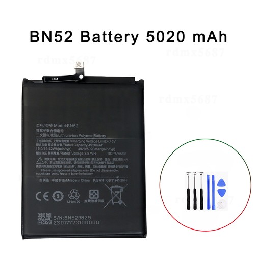 BN52 Battery New Xiaomi Redmi Note 9S M2003J6A1G Tool | eBay