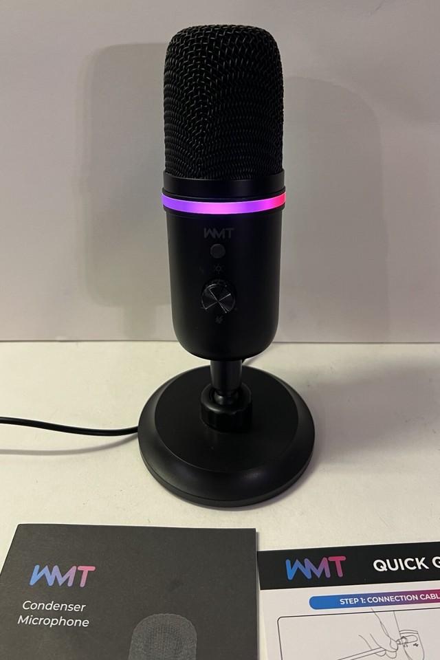 WMT USB Microphone - Condenser for Gaming - Black Missing Type C Cable ...