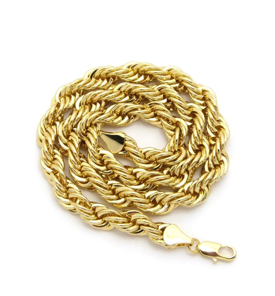 Men's 90's Hip Hop Rapper Style Hollow 10mm 22", 26" Rope Chain 2 ...