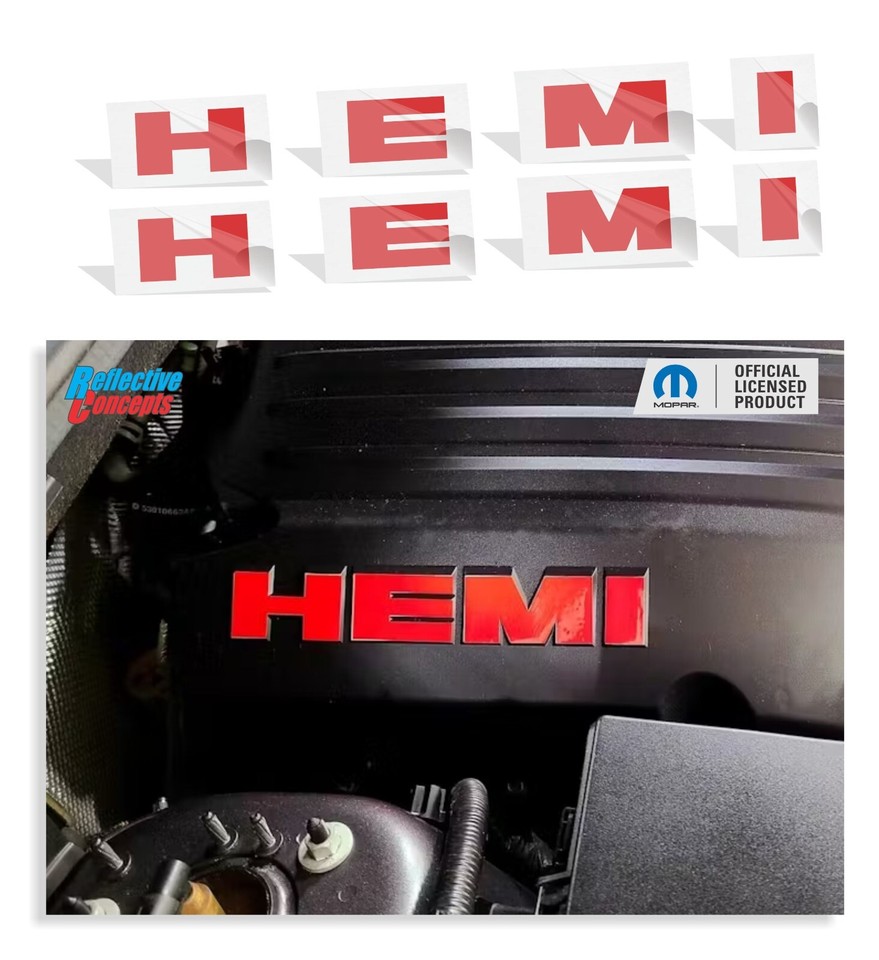 HEMI Engine Cover Decals (pair) for Charger and Challenger 5.7 Liter | eBay