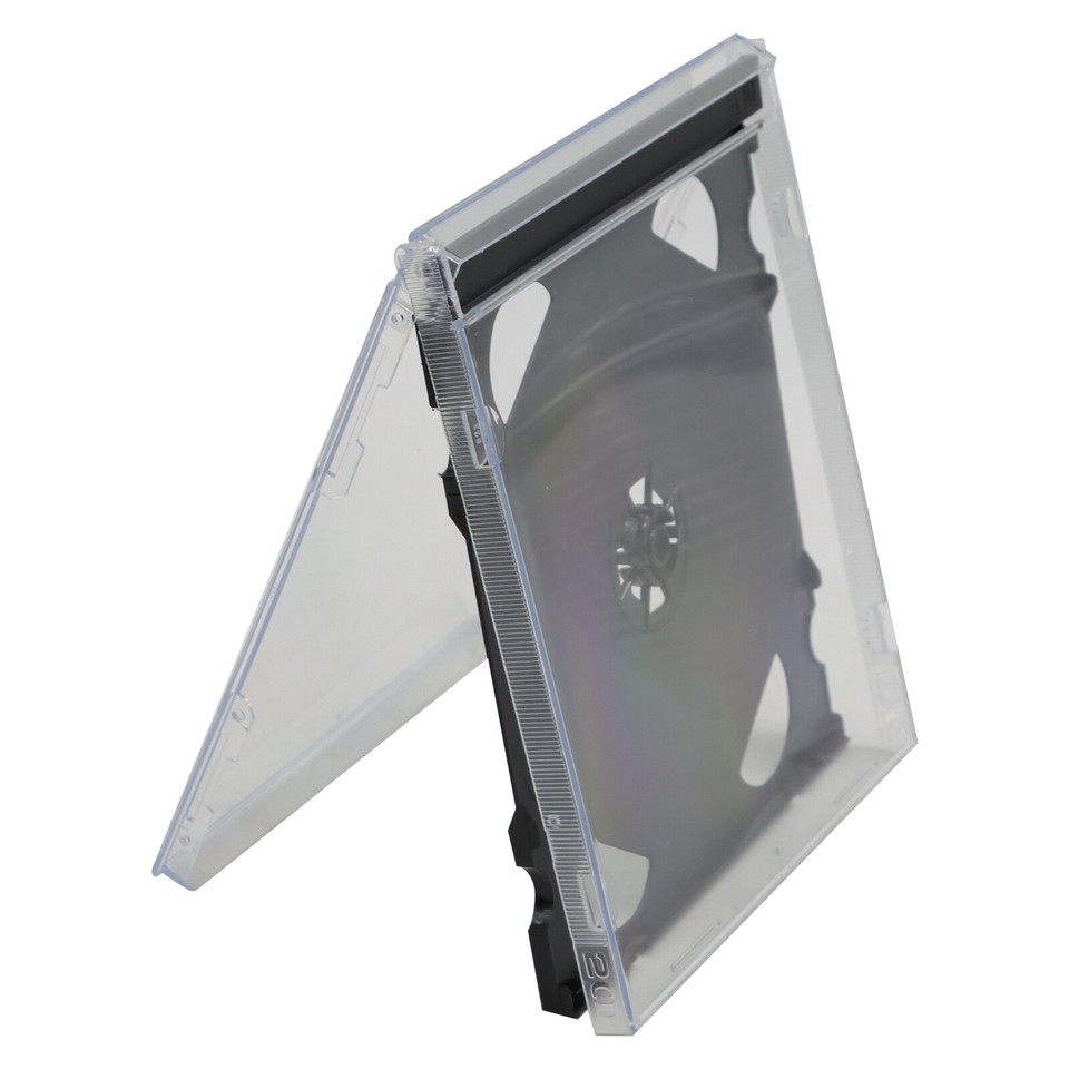 1 STANDARD Double 2 CD Jewel Case with Tray 10.4mm (2 CD) Lots ...