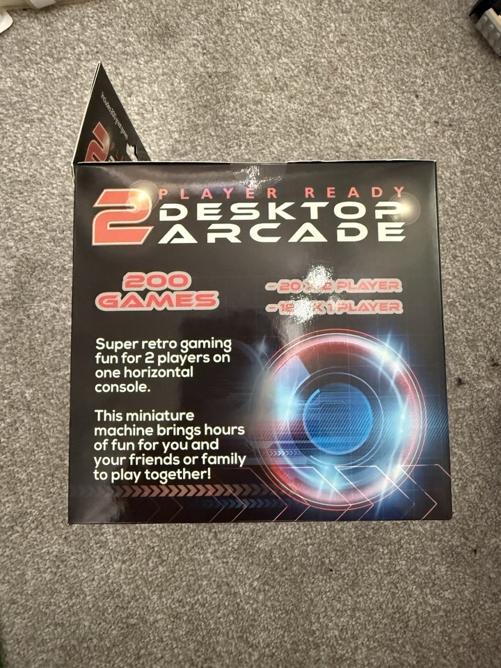 Desktop Mini Arcade Machine 2 Player Retro Game Console with 200 ...