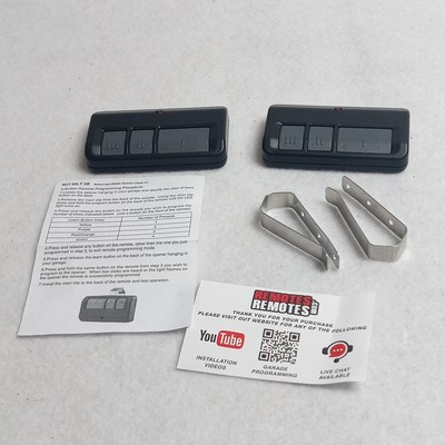 GDR-27 MLT Programmable 3 Button Garage Door Remote Control 2 Pack ...