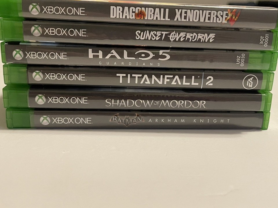 Lot Of 6 Xbox One Games HALO 5 BATMAN ARKHAM KNIGHT TITANFALL + MORE ...
