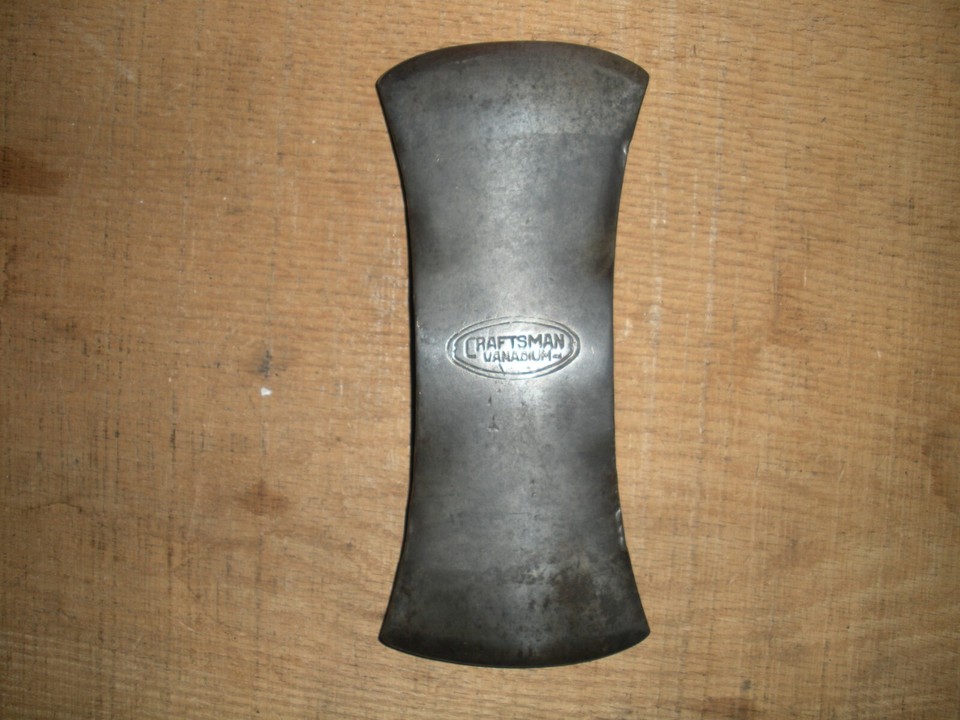 Vintage NICE CRAFTSMAN VANADIUM Double Bit Axe Head / Round Logo ...
