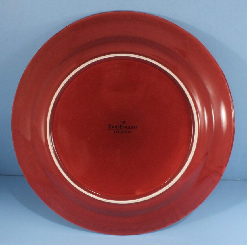 Todd English Gourmet Tuscan Merlot Red Dinner Plates * Set of 4 * GREAT ...
