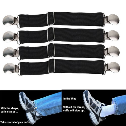 Pant Clips Motorcycle Biker Cyclist Leg Boot Straps Stirrup For Riding ...