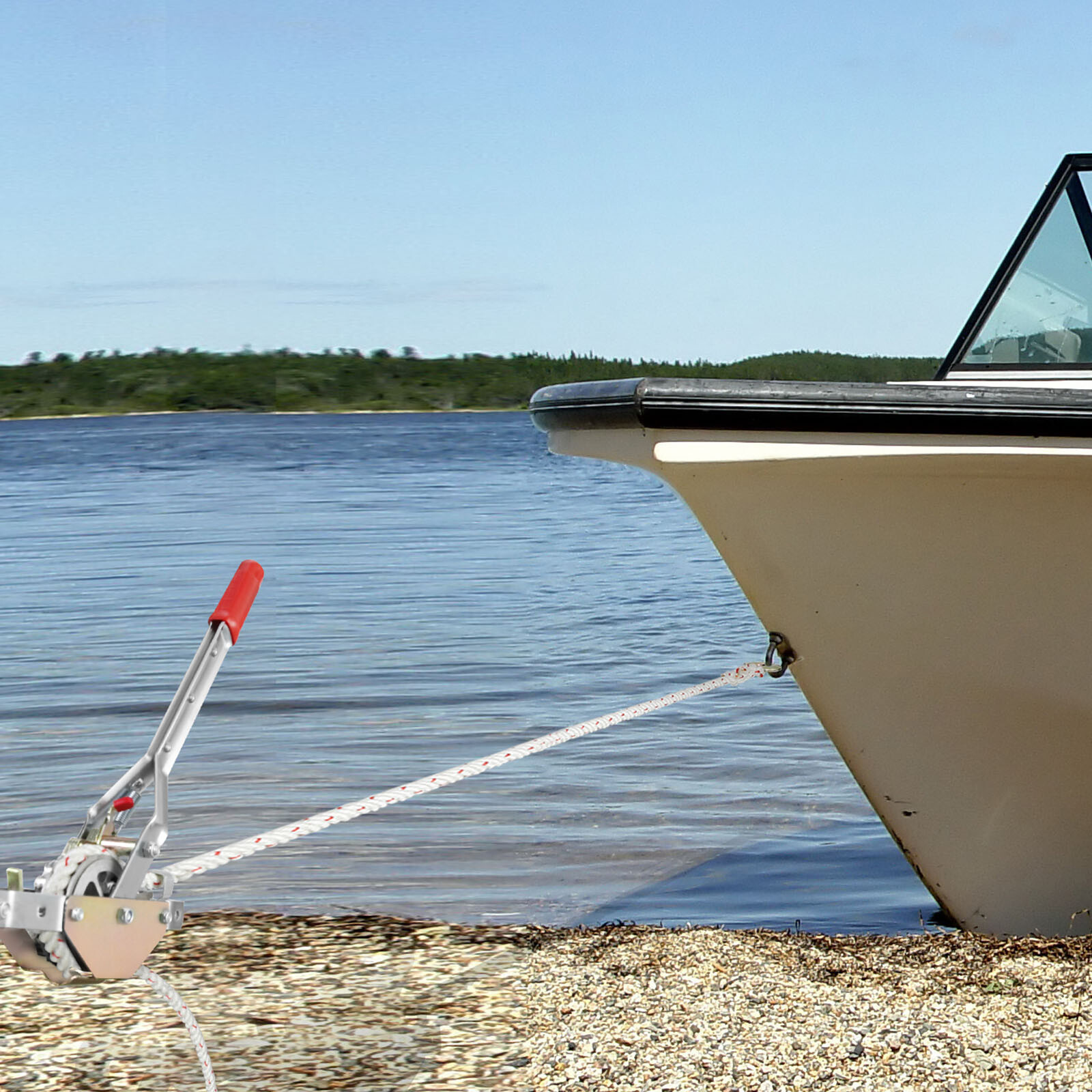 VEVOR Rope Puller Come Along Winch 3/4 Ton 1653lb Capacity 100' of 0.6 ...